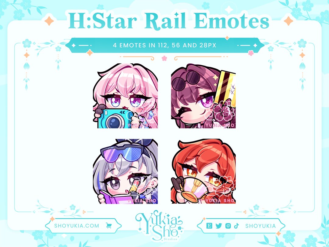 H:star Rail Emote Set for Twitch/discord/youtube Custom Twitch Emotes ...