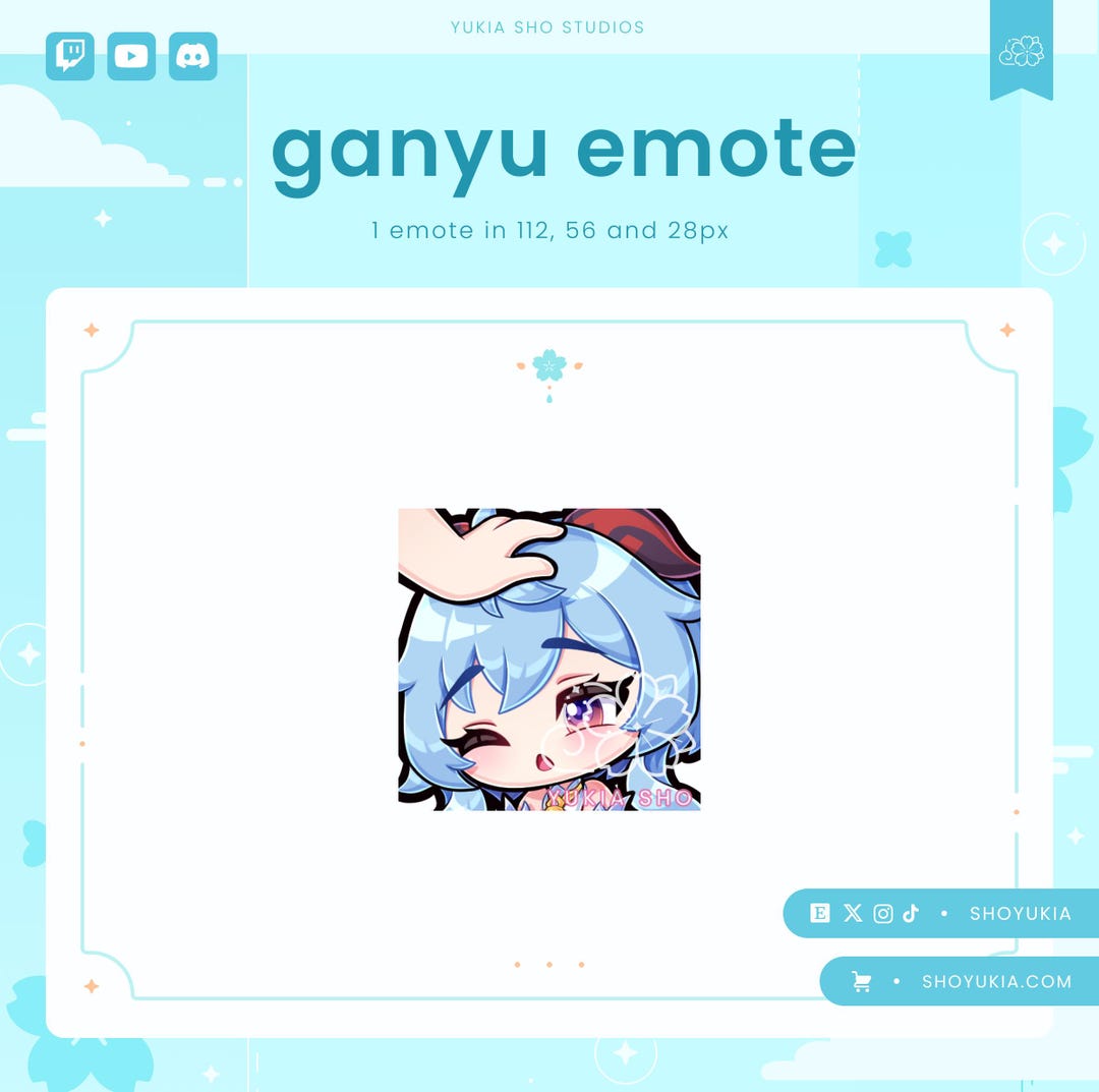 Twitch Emote : Ganyu Head Pat | Genshin Impact Emote Pack for Discord ...