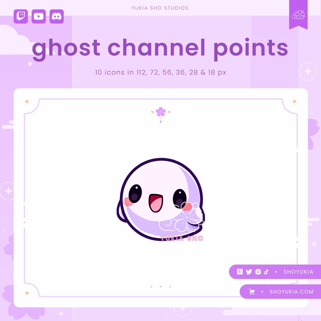 Twitch Channel Point Icon : Ghost | Streamer Emotes, Sub Badges for ...