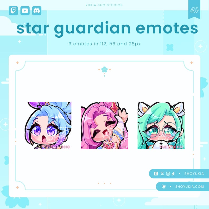 Star Guardian (set 3) Twitch Emote Pack | Lol Emotes for Discord ...