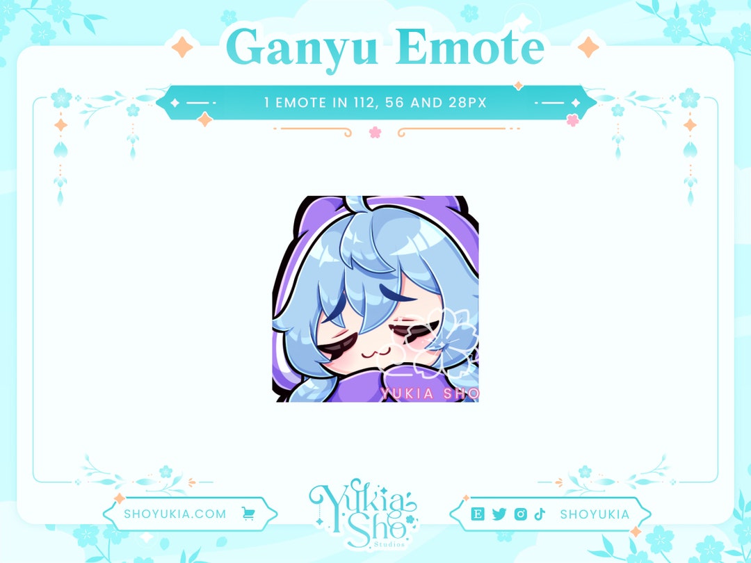 Ganyu Comfy Emote for Twitch/discord/youtube Custom Twitch Emotes ...