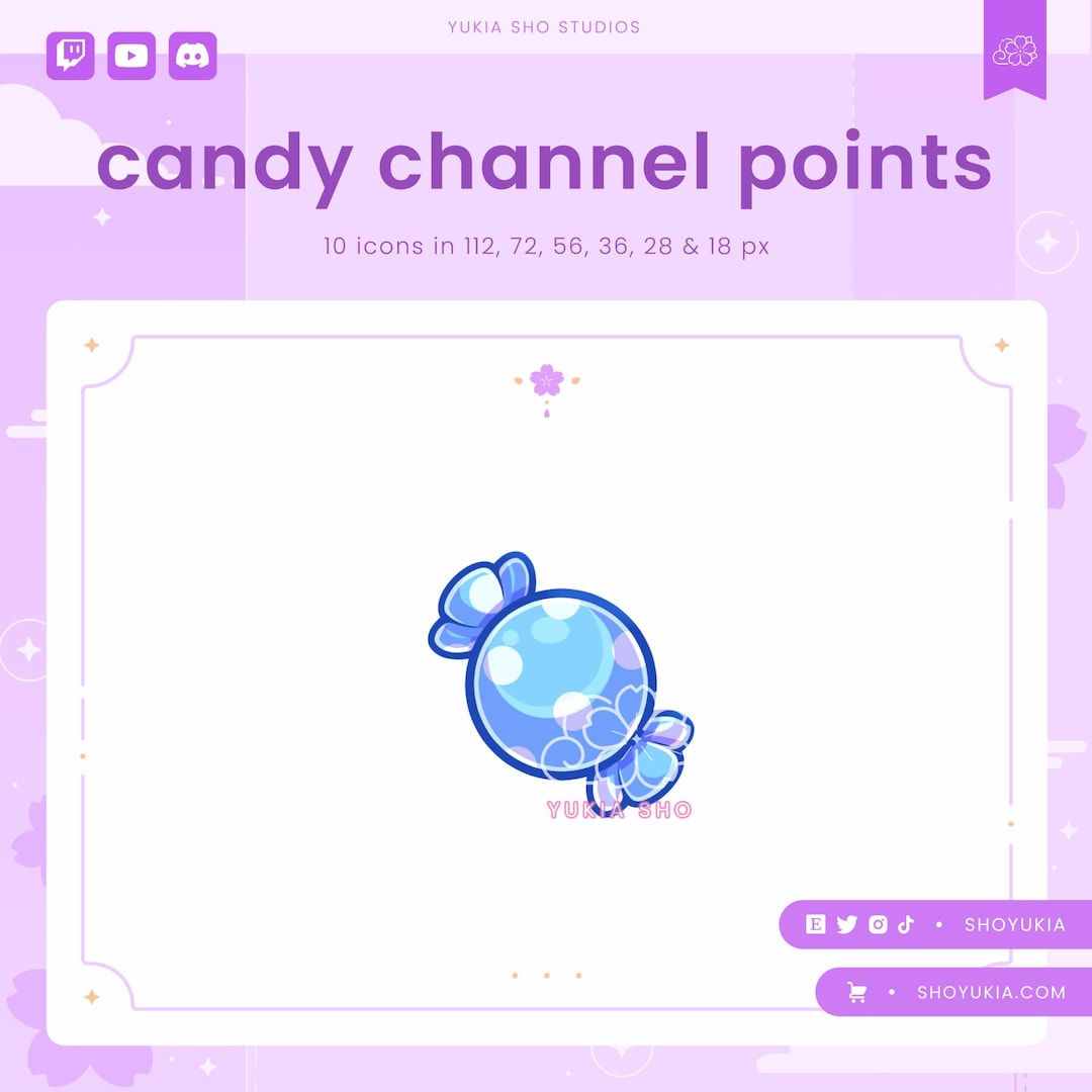 Twitch Channel Point Icon : Candy | Streamer Emotes, Sub Badges for ...