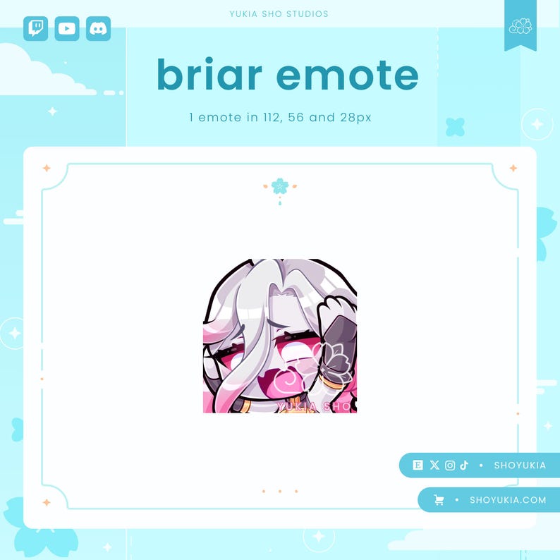 Emote de Twitch Briar NotLikeThis / Emotes de streamer / Emotes de ...