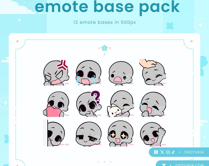 DIY Emote Bases STATIC+ANIMATED With 2 Frames for Animated Emotes ...