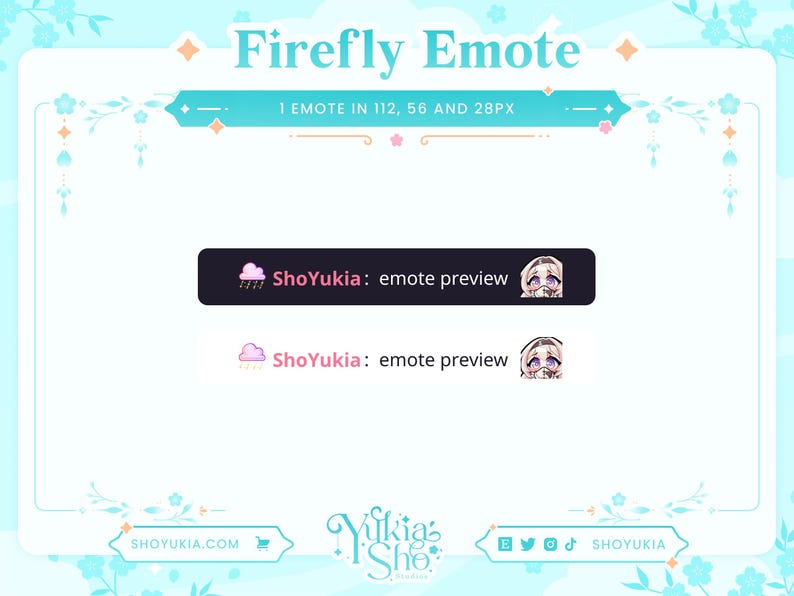 Firefly Shy Twitch Emote / Gesto de Twitch personalizado / Gestos de ...