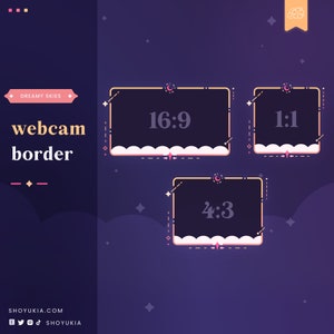 Twitch Webcam Frame : Dreamy Skies | Cam Border for Youtube, Tiktok ...