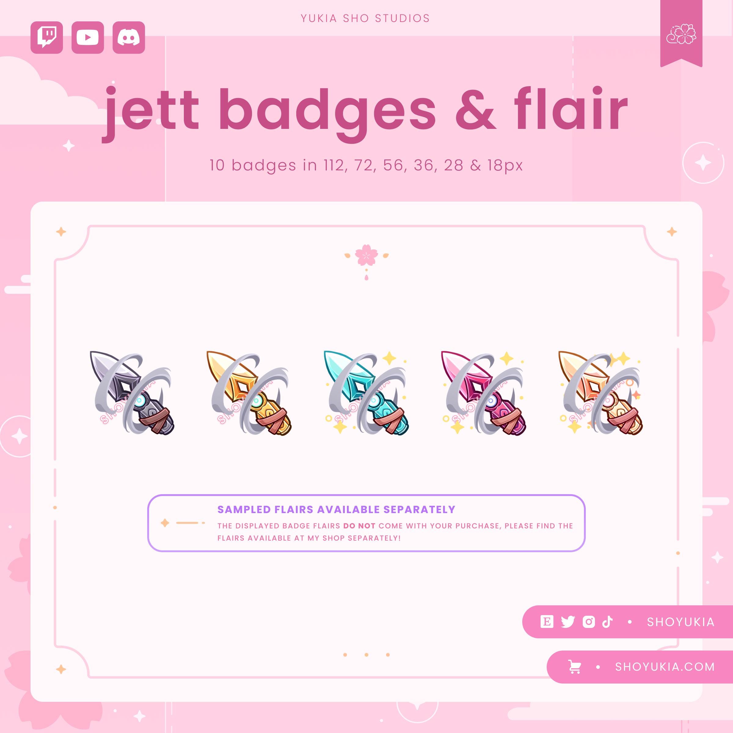 Jett Dagger Twitch Sub Badges | Bit Badges & Channel Points for Discord ...