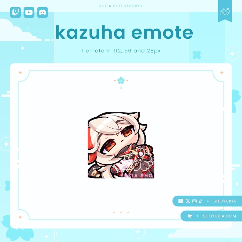 Twitch Emote : Kazuha Ded | Genshin Impact Emote Pack for Discord ...