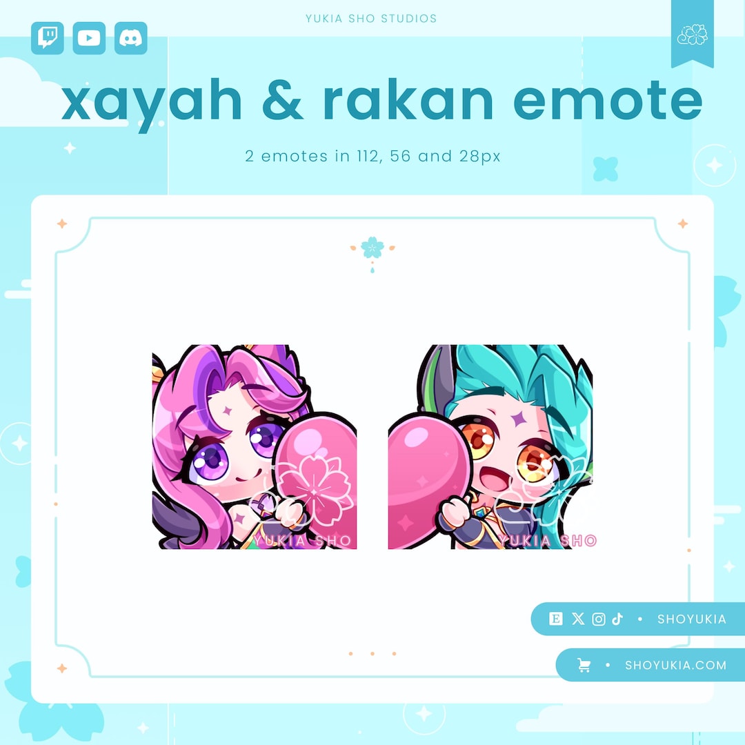 Twitch Emote: Star Guardian Xayah Rakan Heart | Lol Emote Pack for ...