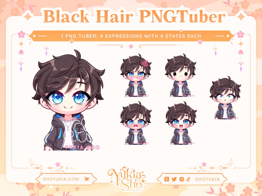 Male Chibi Pngtuber Model Vtuber Model Cute Pngtuber Pngtuber Twitch ...