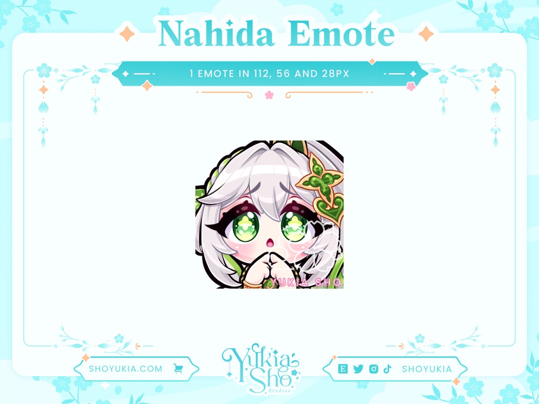 Nahida Shy Emote for Twitch/discord/youtube Custom Twitch Emotes Twitch ...
