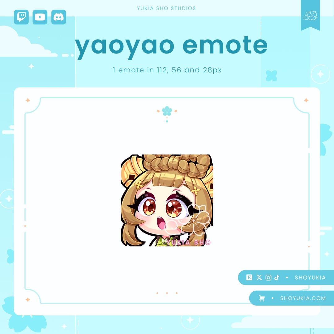 Yaoyao Pogs Twitch Emote | Genshin Impact Emote Pack for Discord ...