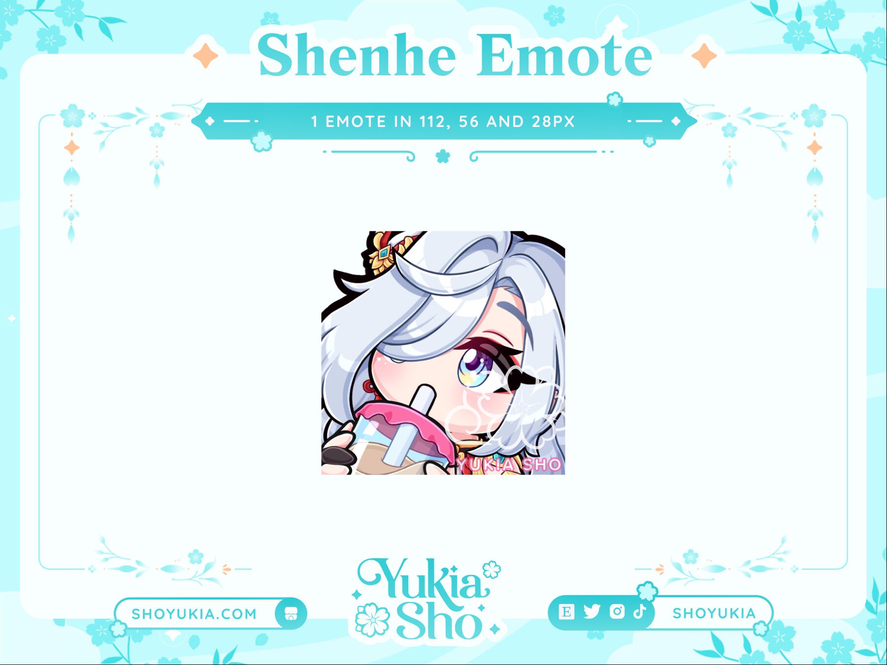Shenhe Sip Emote para Twitch/Discord/YouTube / Custom Twitch - Etsy México