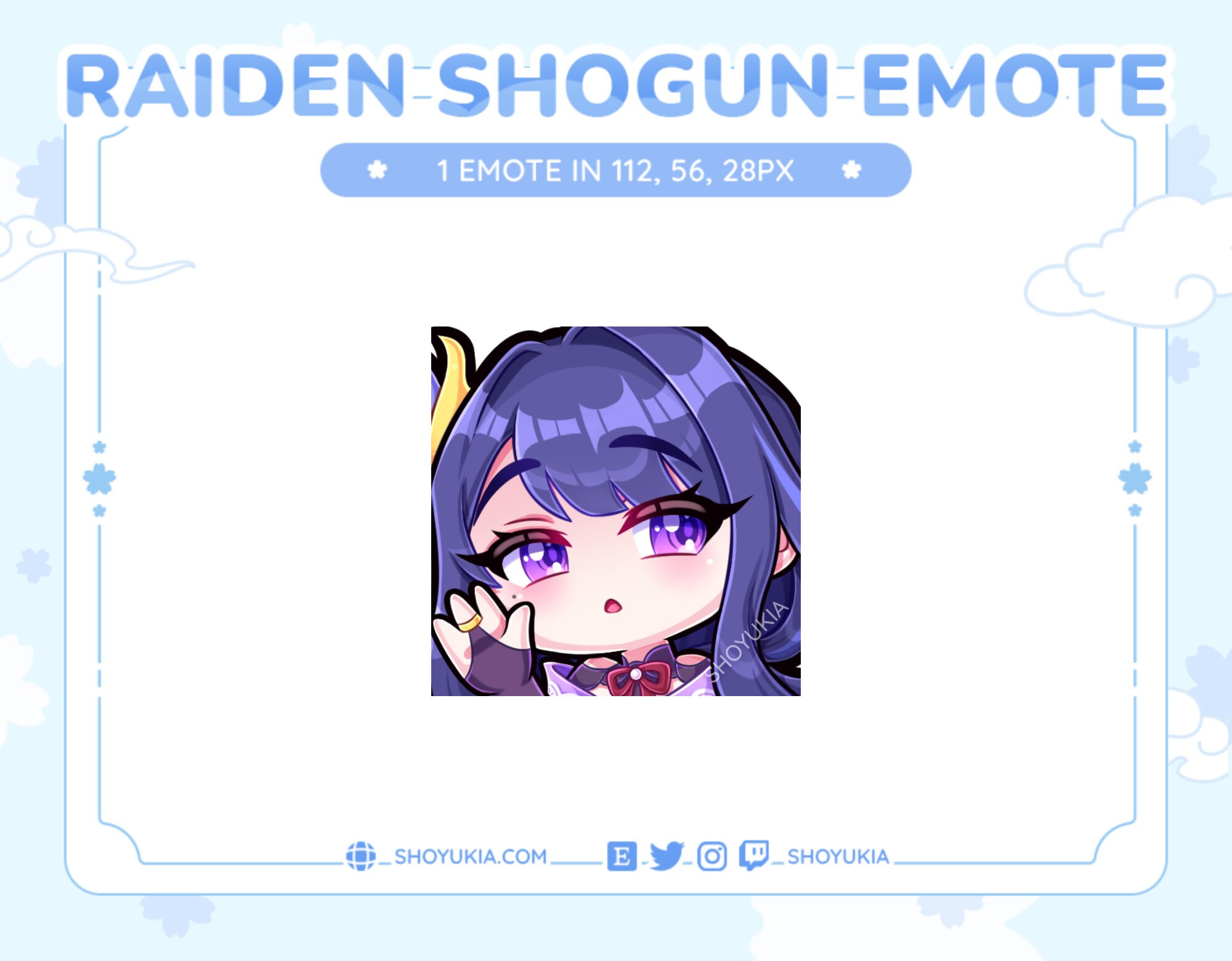 Art & Collectibles Drawing & Illustration Genshin Impact Raiden Shogun ...