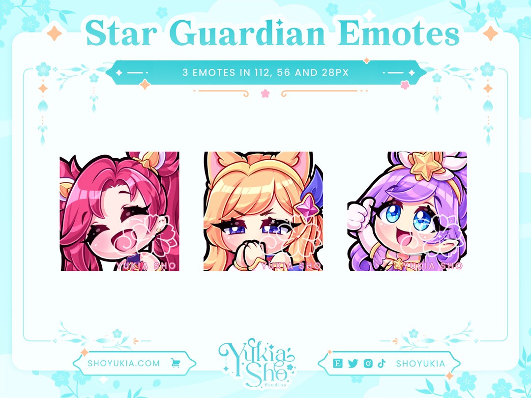 Star Guardian Emote Set set 1 for Twitch/discord/youtube - Etsy