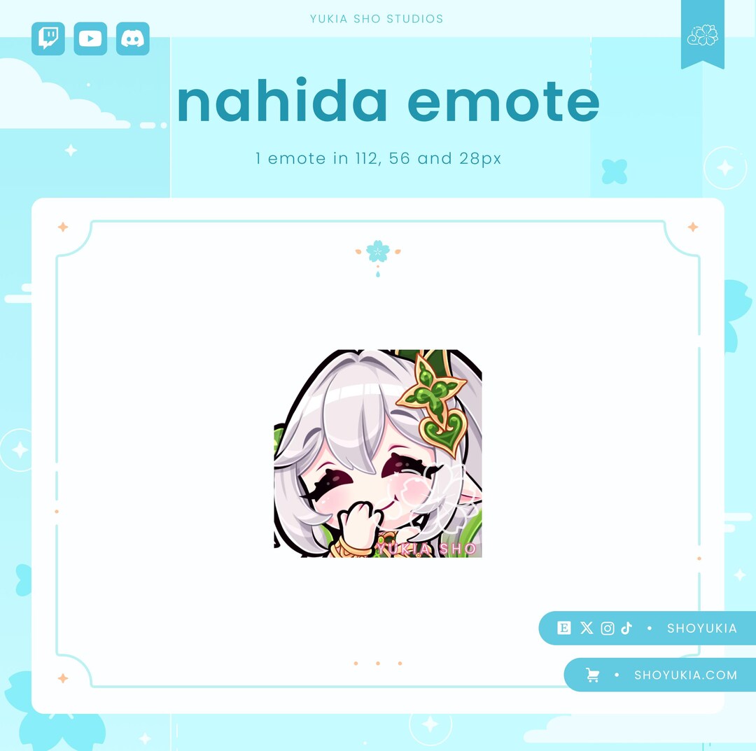 Nahida Hehe Twitch Emote | Genshin Impact Emote Pack for Discord ...