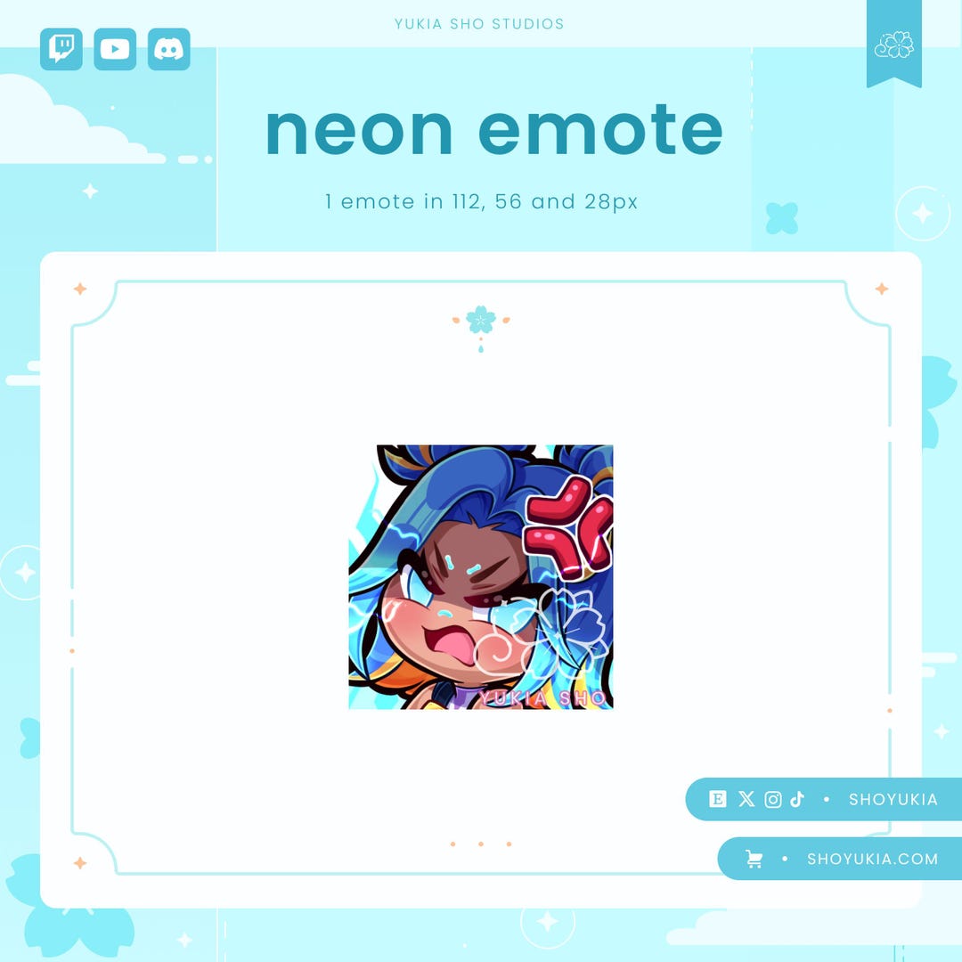 Neon Angry Twitch Emotes | Valo Emotes for Discord & Streaming - Etsy