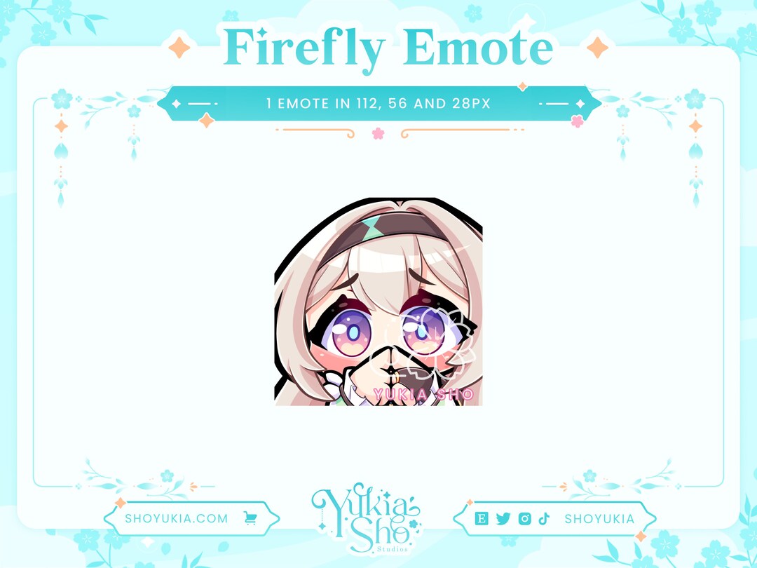 Firefly Shy Emote for Twitch/discord/youtube Custom Twitch Emotes ...