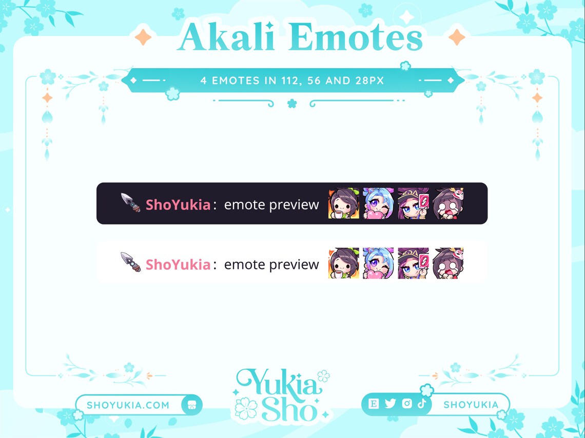 Akali Emote Set for Twitch/discord/youtube Custom Twitch - Etsy