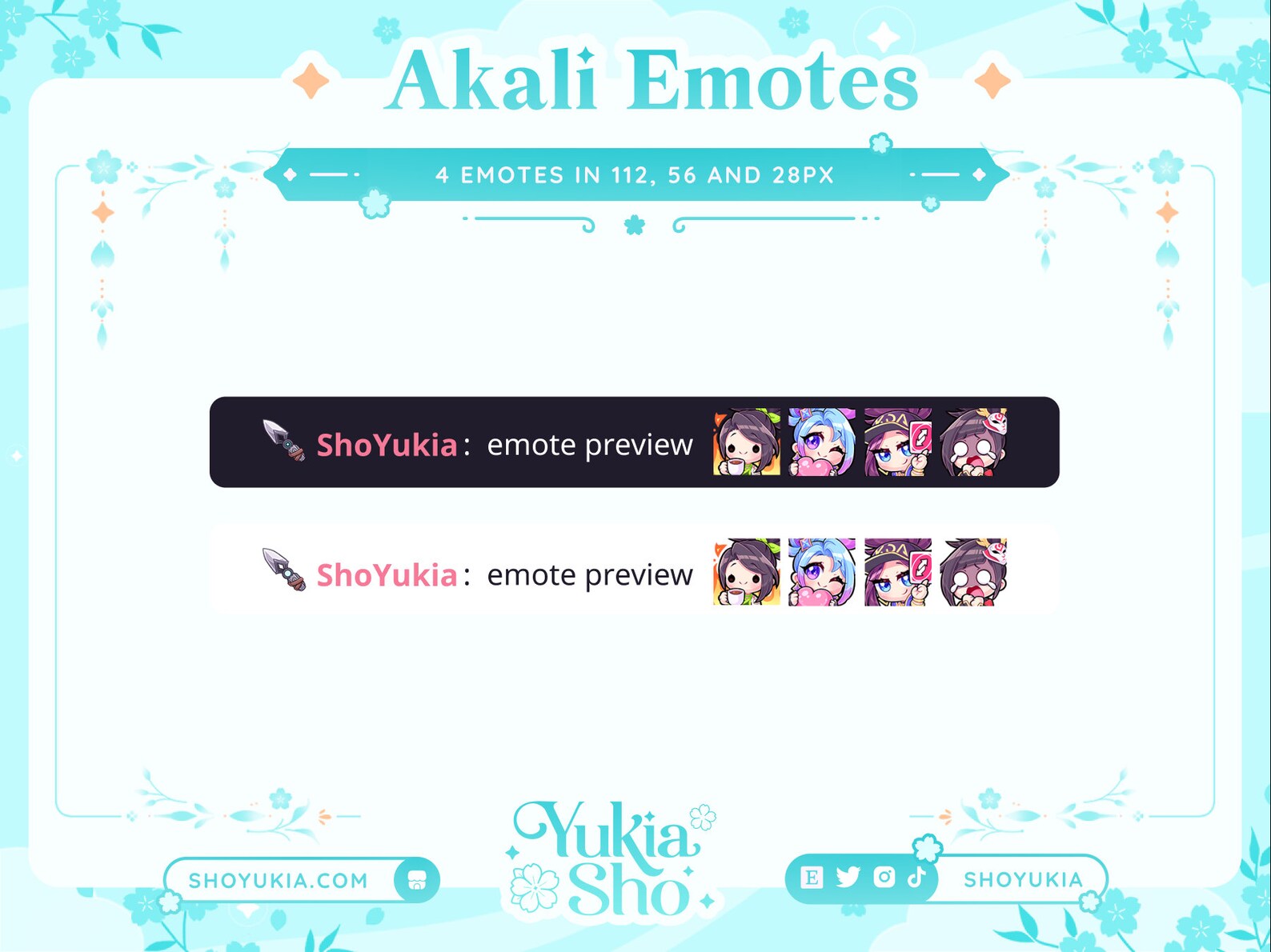 Akali Emote Set for Twitch/discord/youtube Custom Twitch - Etsy