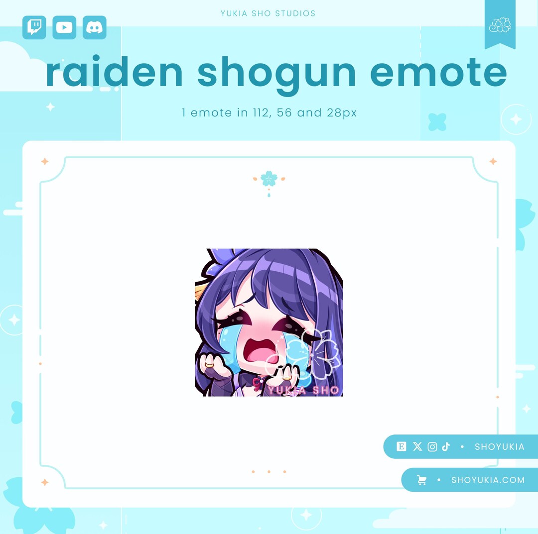 Twitch Emote : Raiden Shogun Pepehands | Genshin Impact Emote Pack for ...
