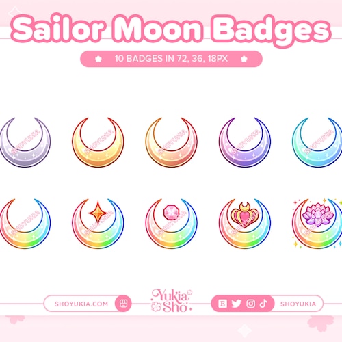 Twitch Moon Sub Badges / Bit Badges / Streamer Graphics / - Etsy