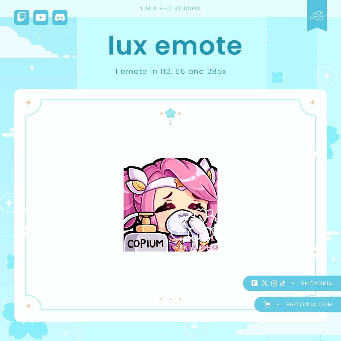 Twitch Emote: Lux Copium | Lol Emote Pack for Discord, Youtube & Tiktok ...