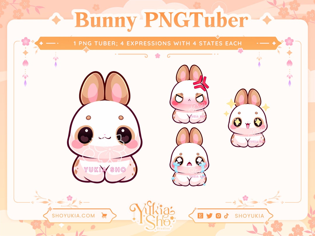 Brown Spotted Bunny Pngtuber Model | Vtuber Model | Pngtuber Twitch ...