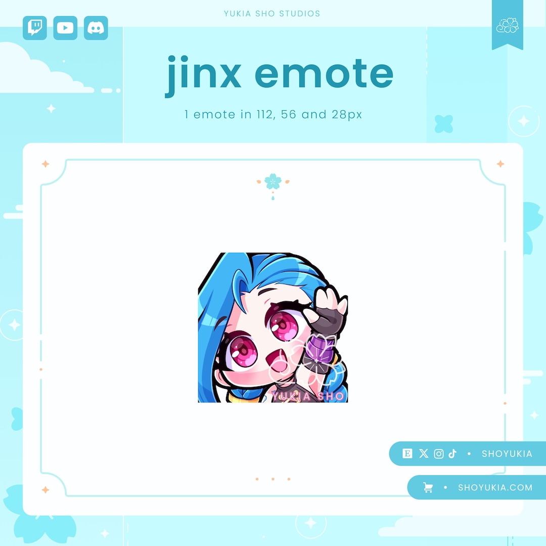 Twitch Emote: Jinx Wave | Lol Emote Pack for Discord, Youtube & Tiktok ...