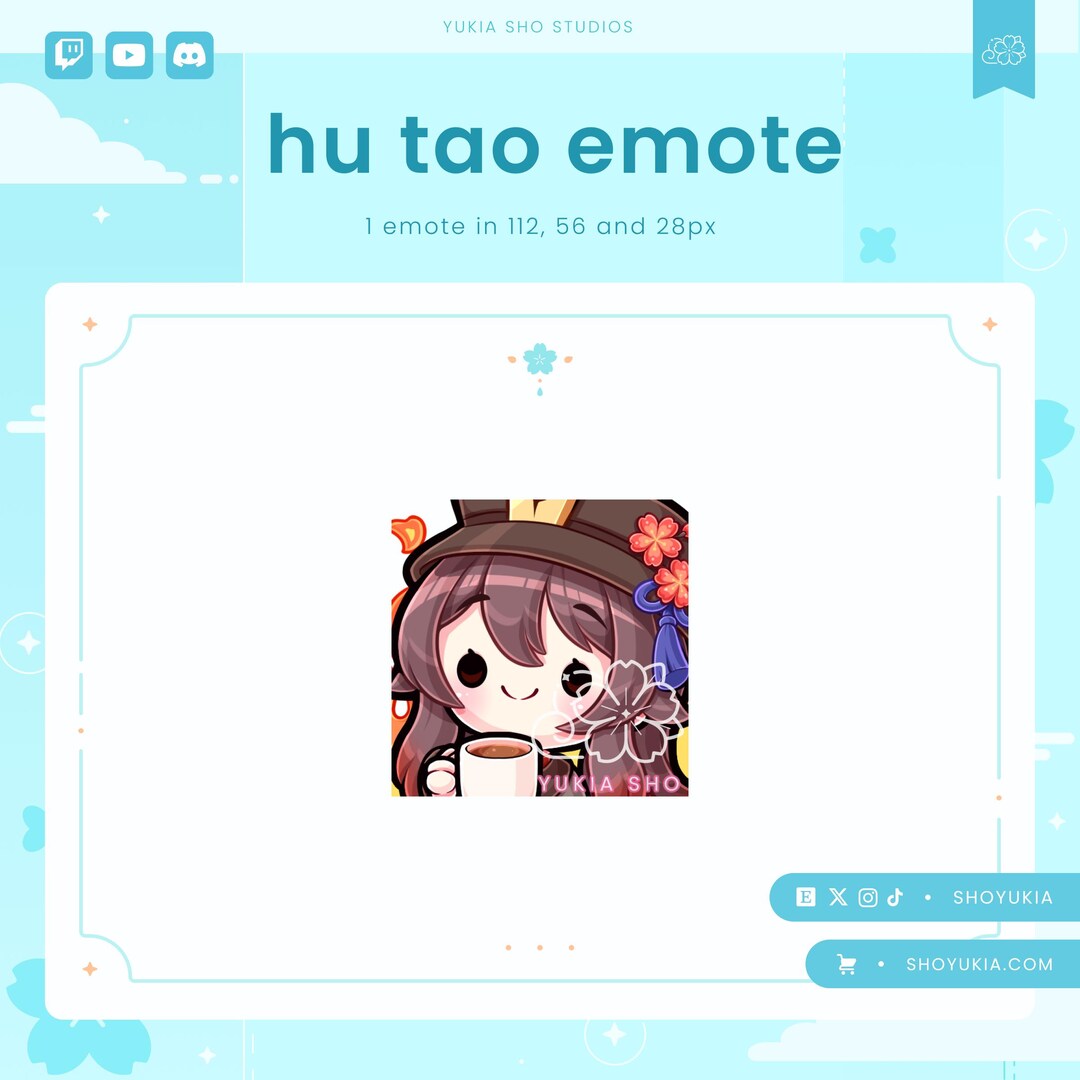 Hu Tao This is Fine Twitch Emote | Twitch Emotes | Genshin Impact ...