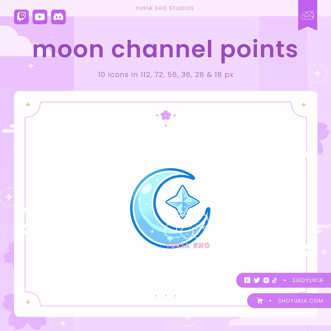 Moon (blue)twitch Channel Point Icon | Emotes, Sub Badges for Discord ...
