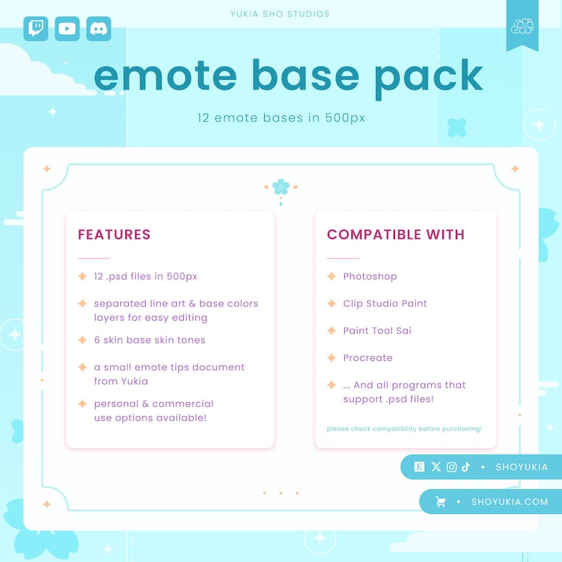 DIY Twitch Emote Base Pack (PERSONAL USE) | Emote Templates for Youtube ...