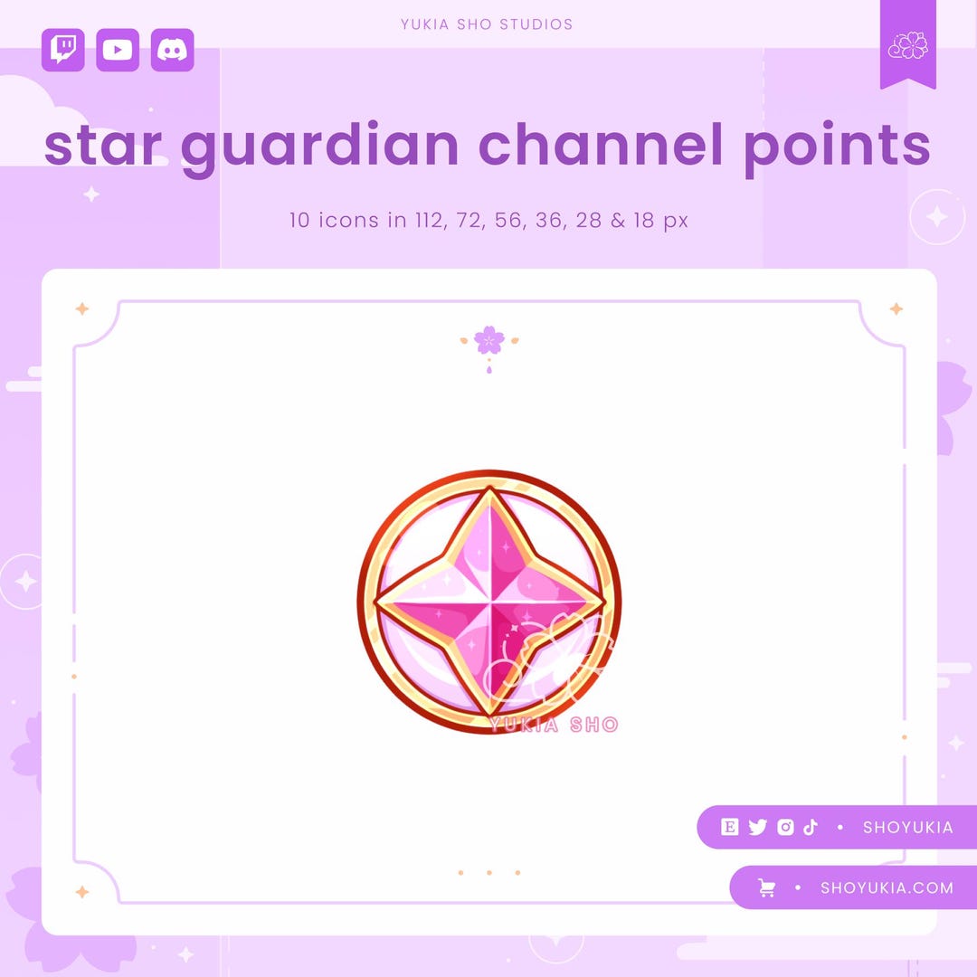 Star Guardian Token Twitch Channel Points Icon | Cute Emotes, Sub ...