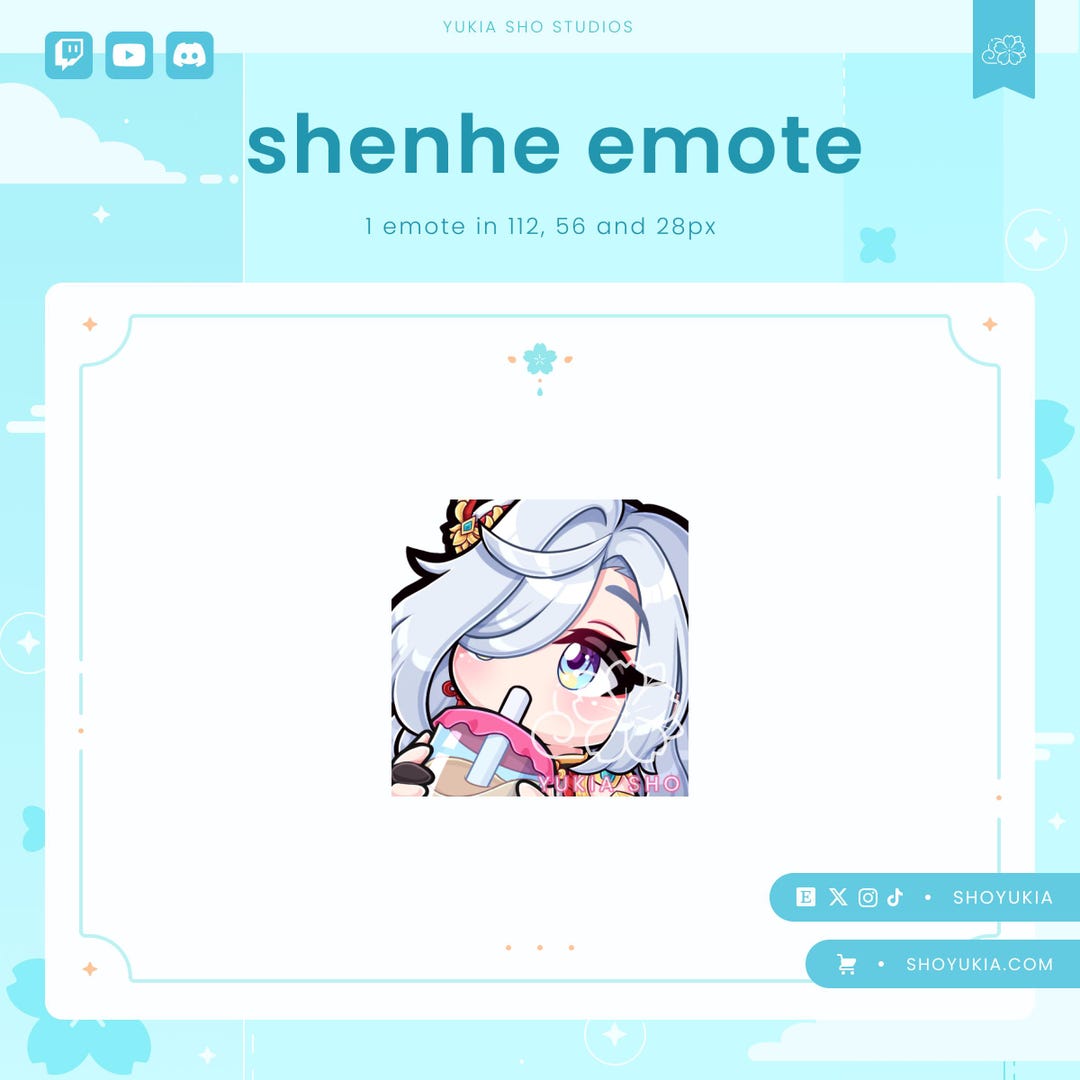 Shenhe Sip Twitch Emote | Genshin Impact Emote Pack for Discord ...
