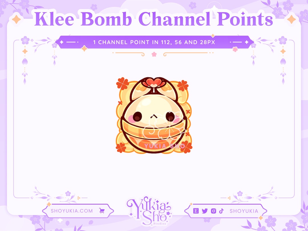 Genshin Klee Bunny Bomb Channel Points for Twitch Twitch Channel Point ...