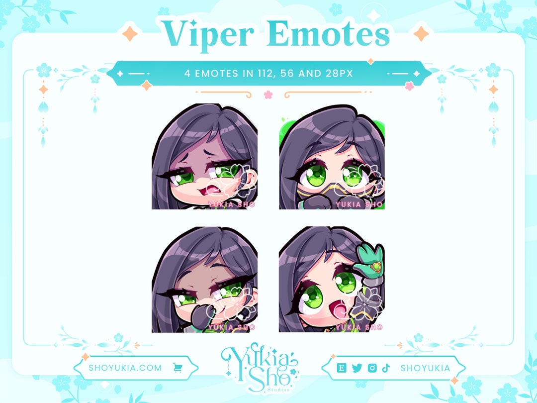 Viper Emote Set for Twitch/discord/youtube Custom Twitch Emotes Cute ...