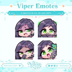 Viper Emote Set for Twitch/discord/youtube Custom Twitch Emotes Cute ...