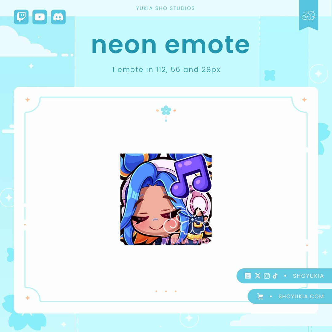 Neon Music Twitch Emotes | Valo Emotes for Discord & Streaming - Etsy