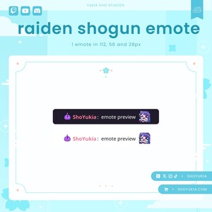 Raiden Shogun Pepehands Twitch Emote | Genshin Impact Emotes | Twitch ...