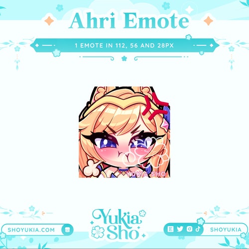 Ahri Monkahmm Emote for Twitch/discord/youtube Custom Twitch - Etsy Canada