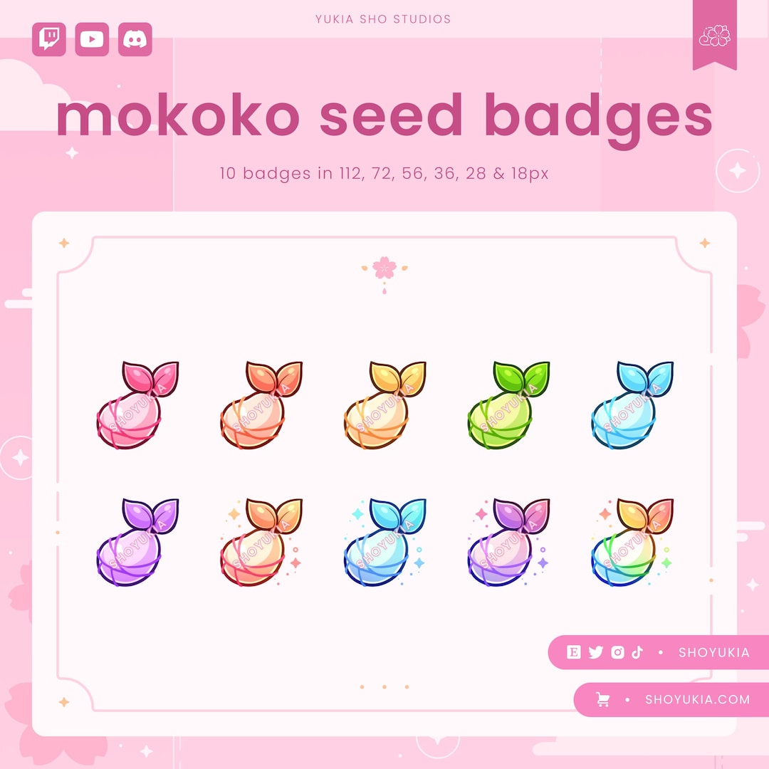 Twitch Sub Badges : Mokoko Seed | Bit Badges, Channel Point Icons for ...