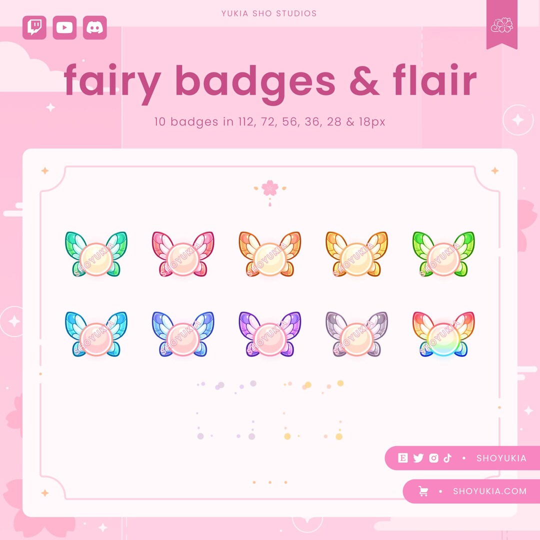 Twitch Sub Badges With Flair : TOTK Fairy | Stream Badges, Channel ...