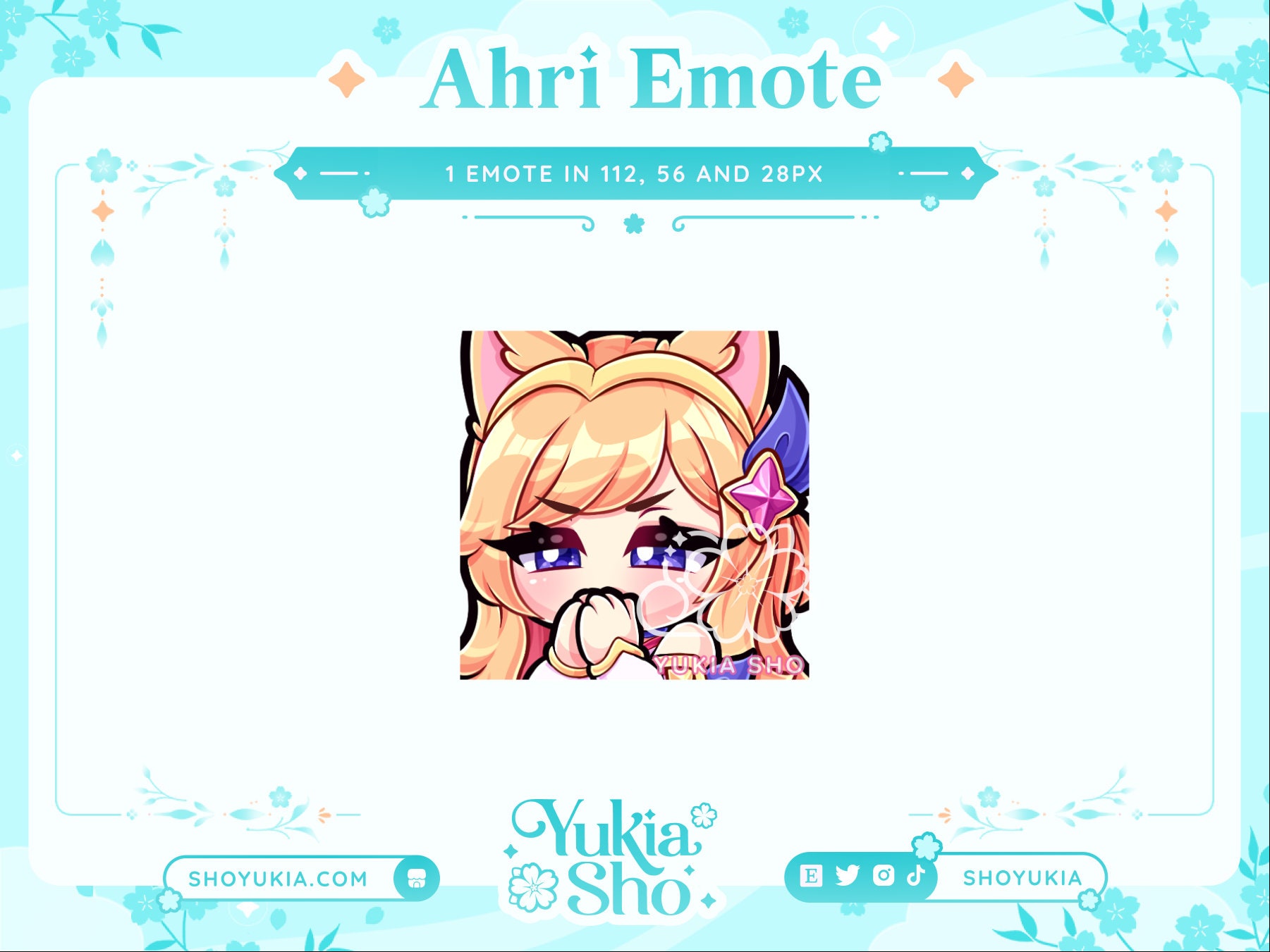 Ahri Monkahmm Emote for Twitch/discord/youtube Custom Twitch - Etsy Canada