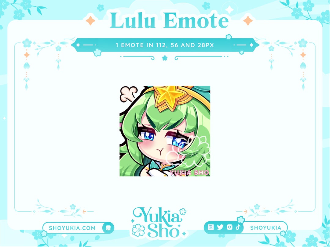 Lulu Pout Emote for Twitch/discord/youtube Custom Twitch - Etsy