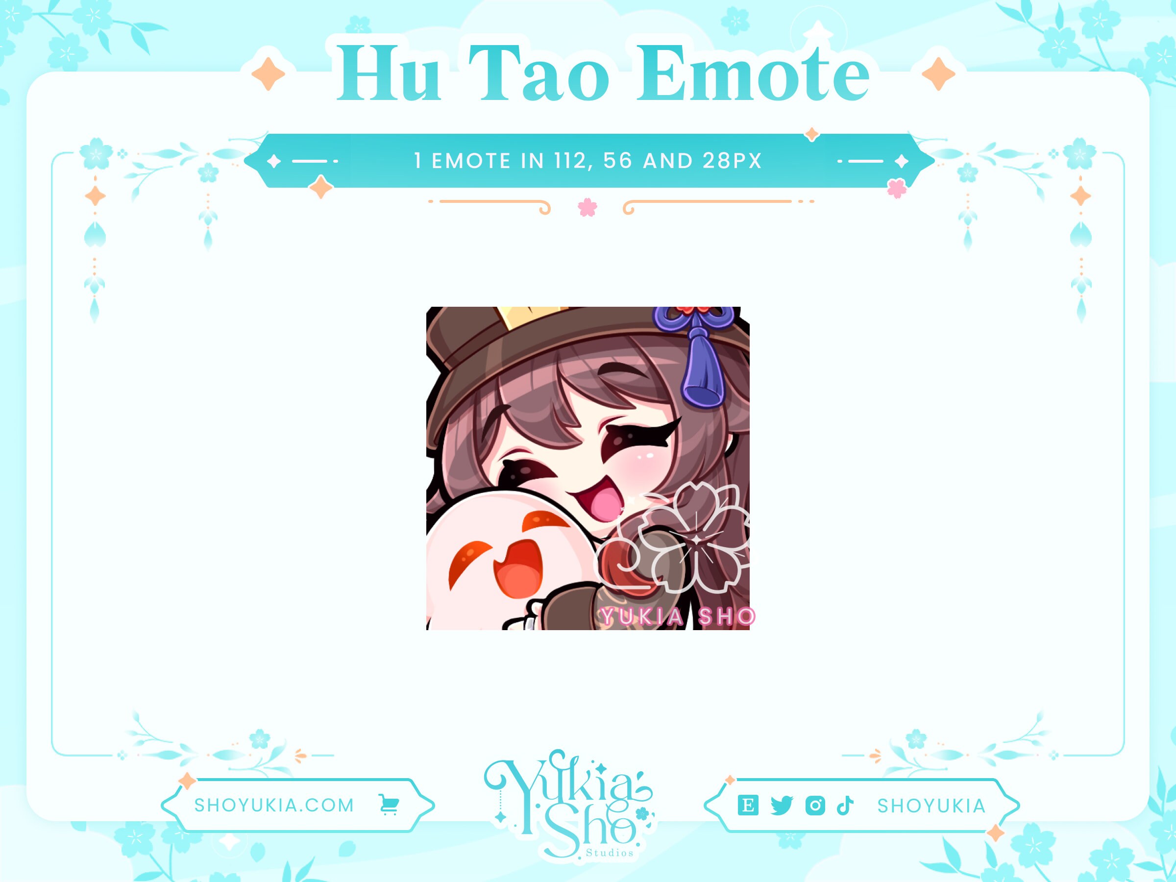 Hu Tao Hug Emote para Twitch/Discord/Youtube / Custom Twitch Emotes ...
