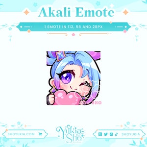 Akali Heart Twitch Emote Streamer Emotes Discord Emotes Stream Graphics ...