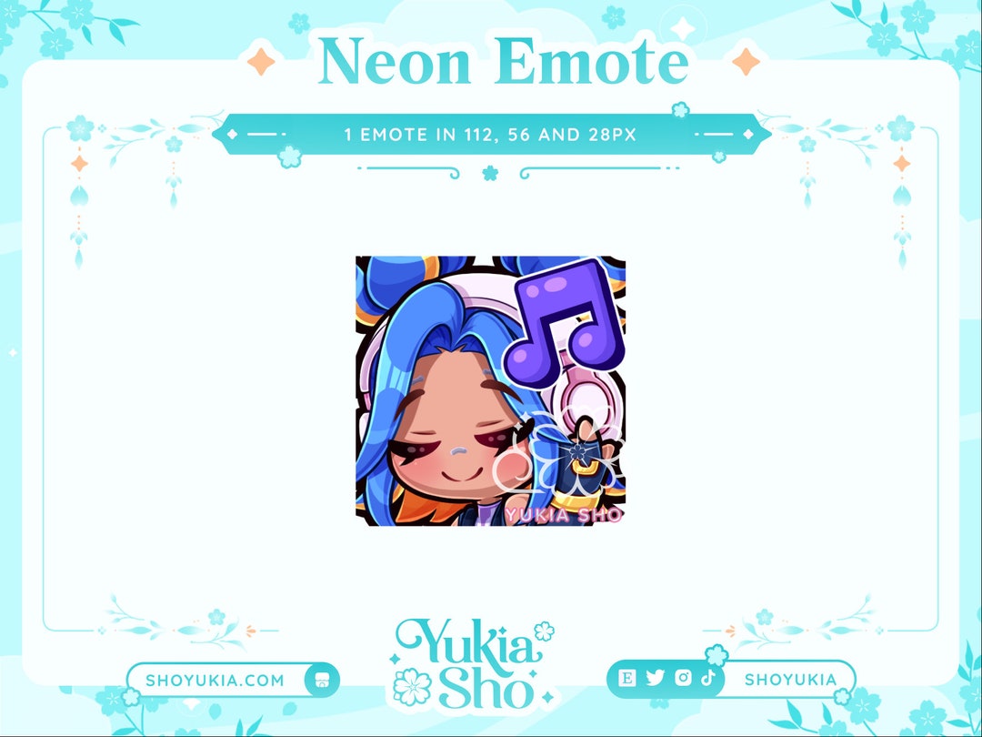Neon Music Emote for Twitch/discord/youtube Custom Twitch - Etsy