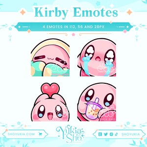 Pink Puff Emote Set 1 for Twitch/discord/youtube Custom Twitch Emotes ...