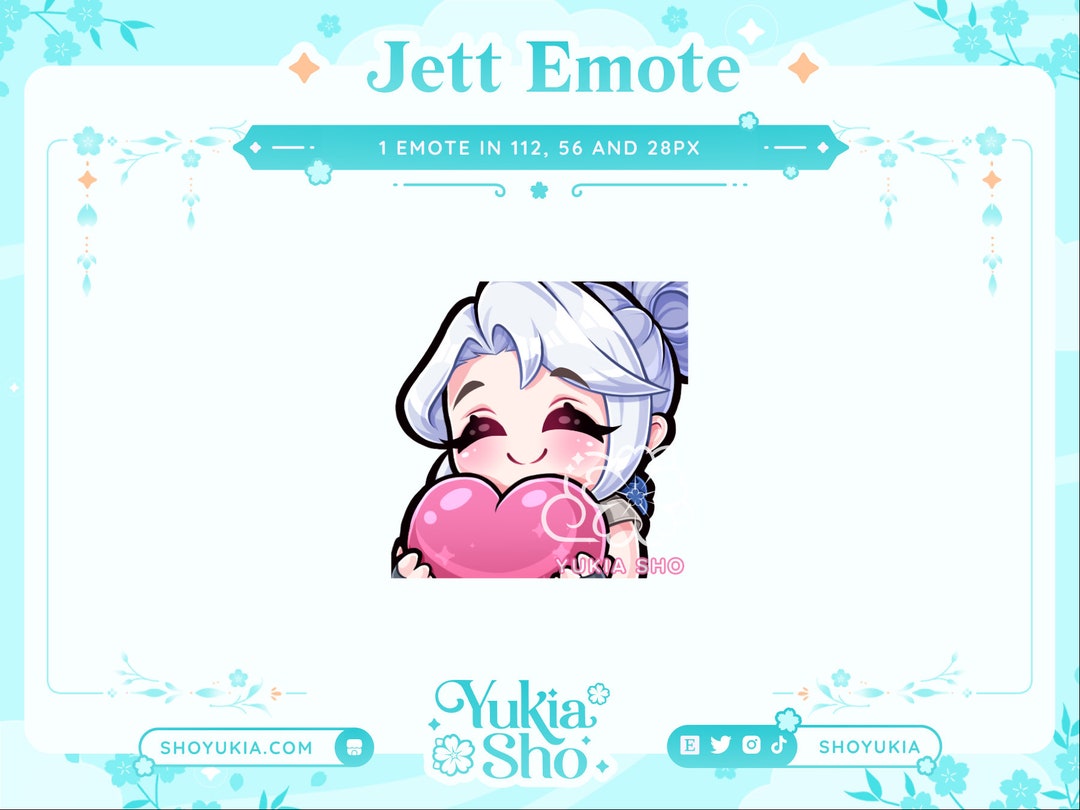 Jett Heart Emote for Twitch/discord/youtube Custom Twitch - Etsy Finland