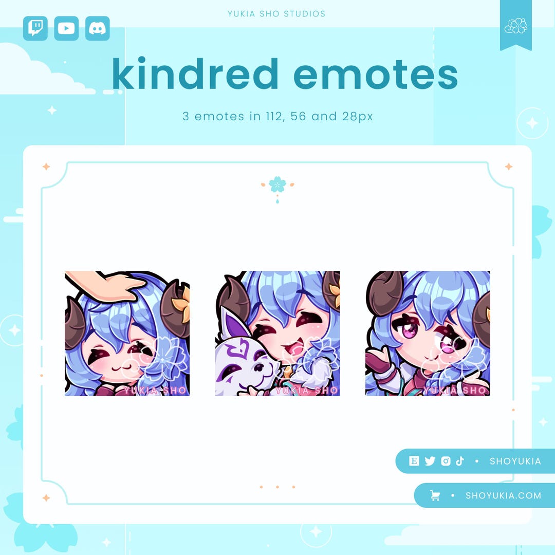 Twitch Emote Pack : Kindred | Lol Emotes for Discord, Youtube & Tiktok ...